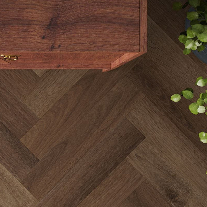 Highland Oak Parquet Chocolate Invictus Maximus Dryback – loveflooring